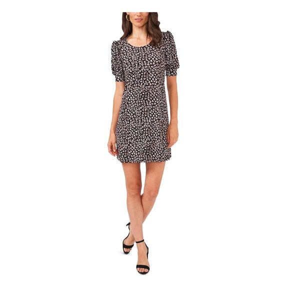 MSK | Dresses | Msk Womens Black Pouf Sleeve Short Wear To Work Sheath ...